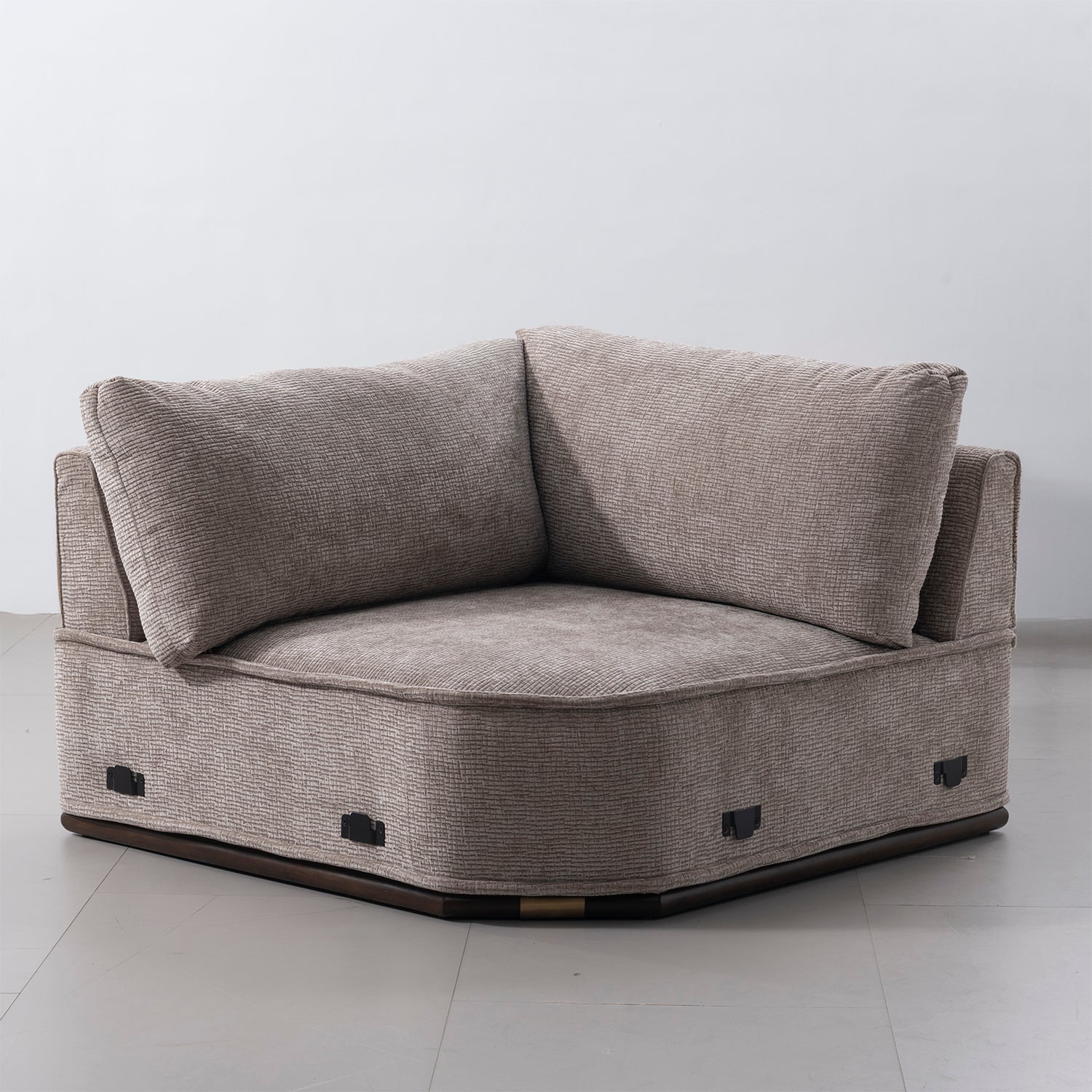 Minimalist Corduroy Velvet Fabric Modular Joint Connection 1 Seater So ...