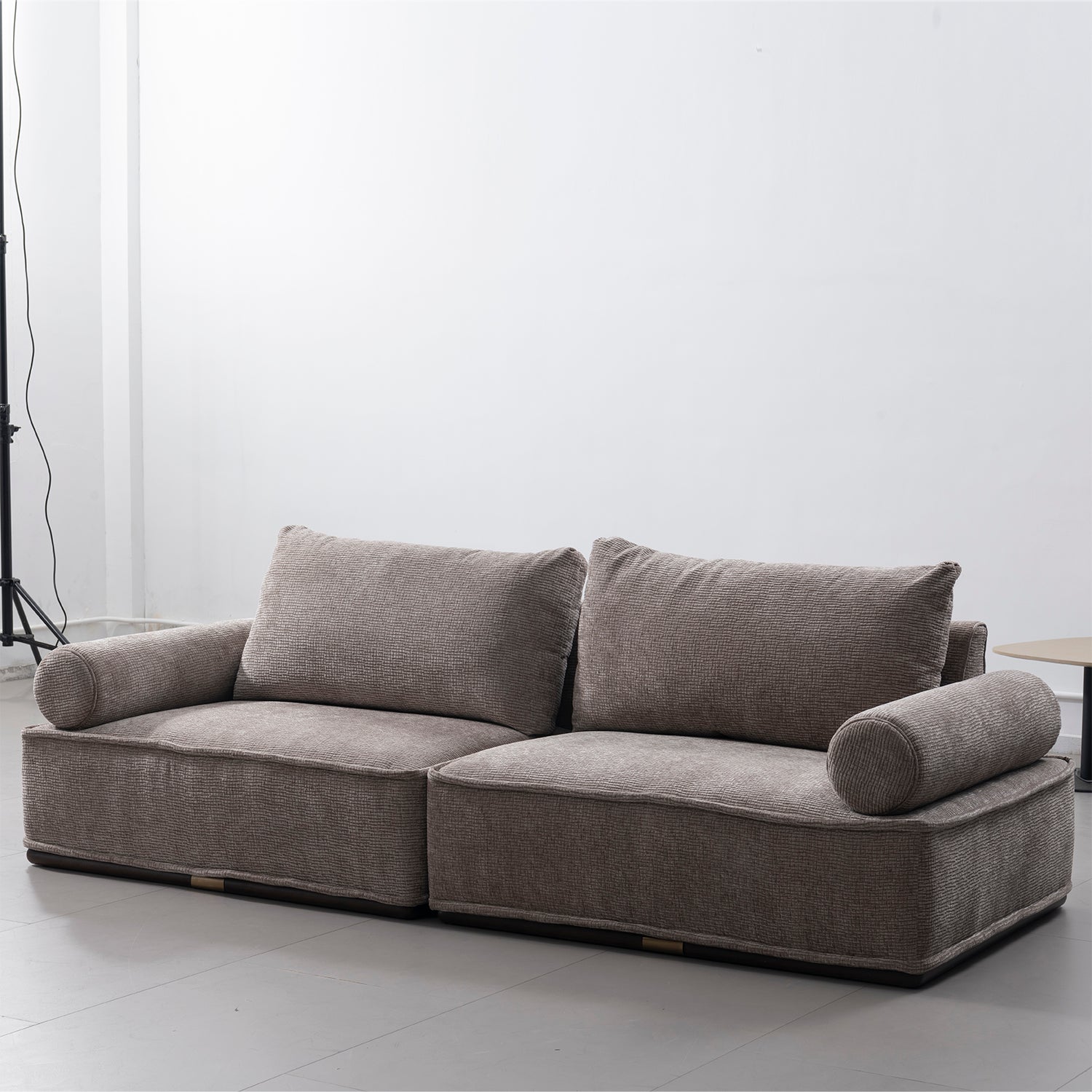 Minimalist Corduroy Velvet Fabric Sectional 3 Seater Sofa CORDY – LOFT HOME