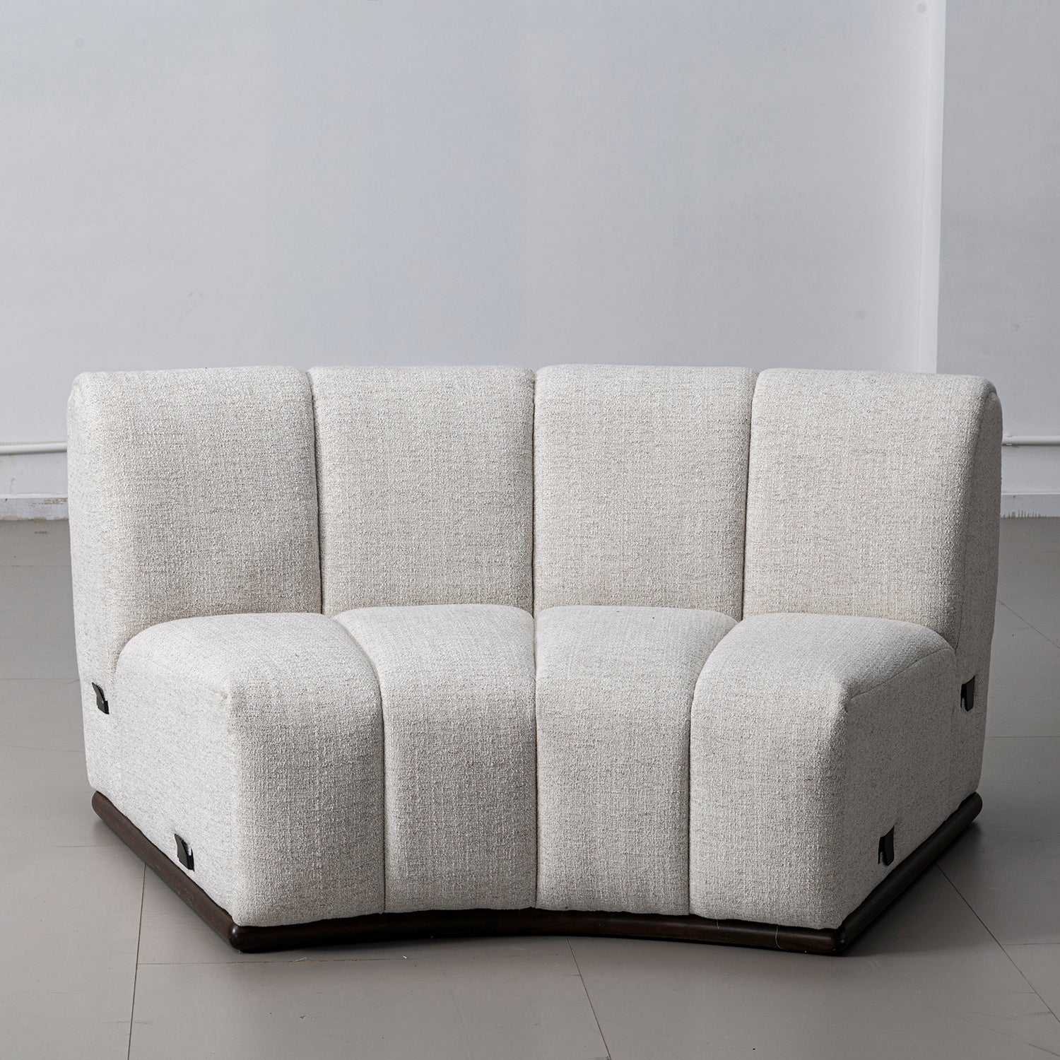 Modern Mixed Weave Fabric Modular Joint Connection 1 Seater Sofa BENTO ...
