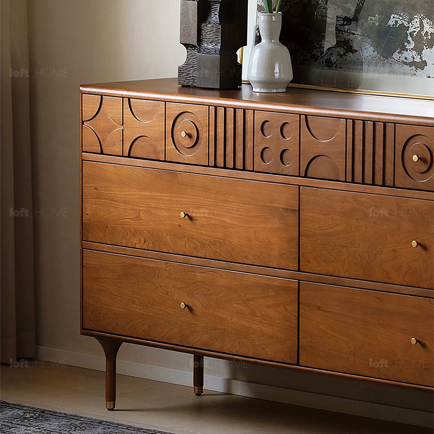 Vintage Boxwood Storage Cabinet MADRID – LOFT HOME