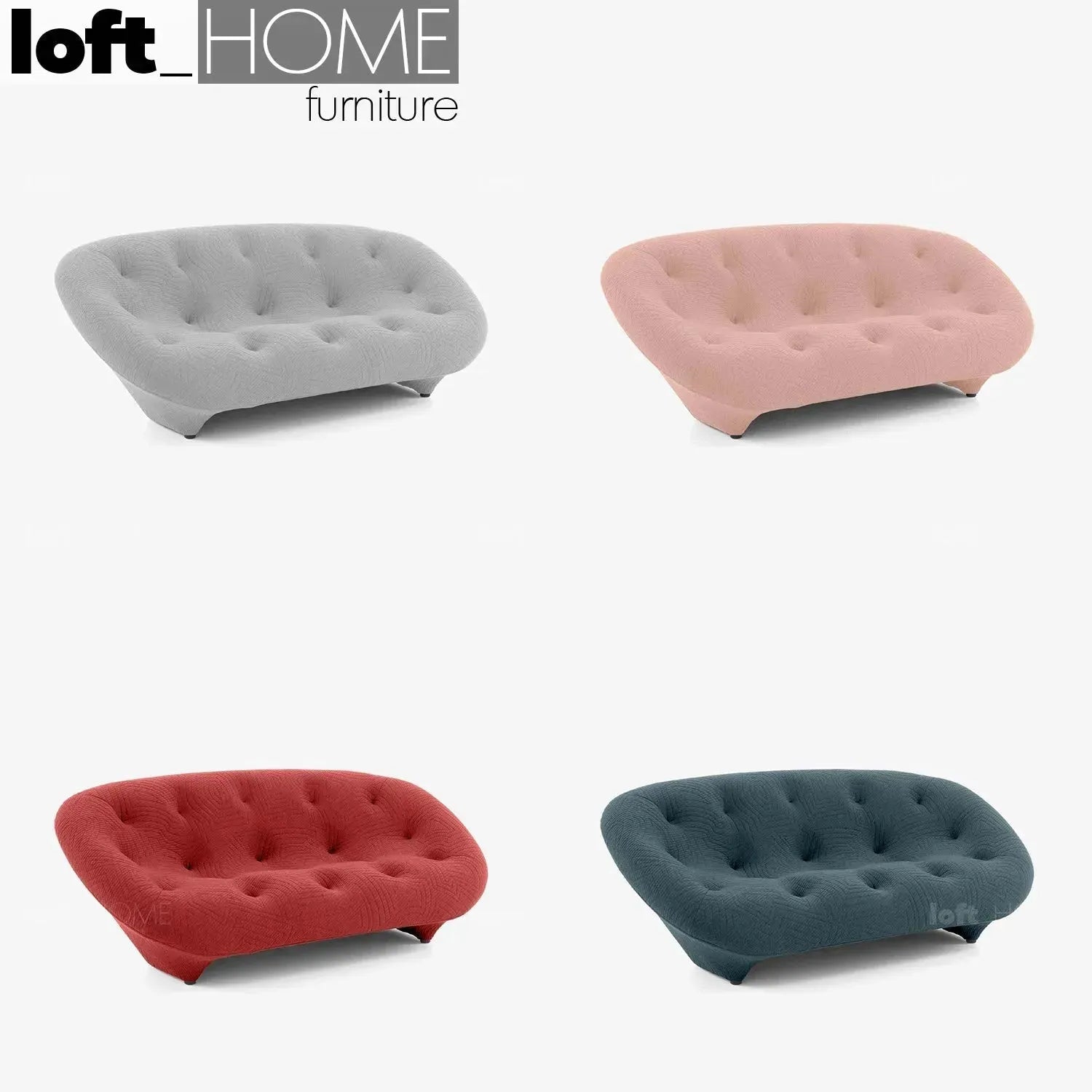 Contemporary Fabric 2 Seater Sofa CONCH APPA – LOFT HOME