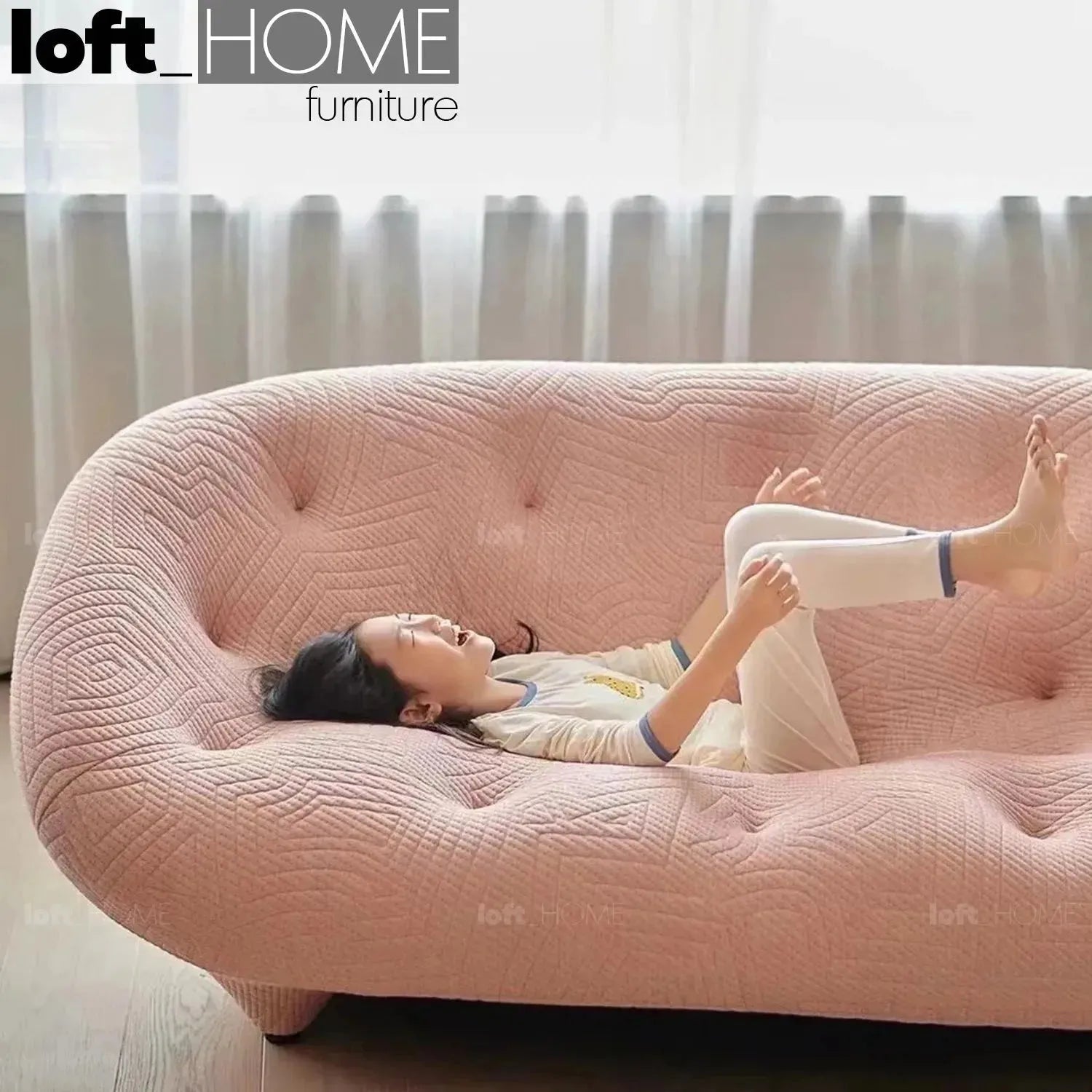 Contemporary Fabric 2 Seater Sofa CONCH APPA – LOFT HOME