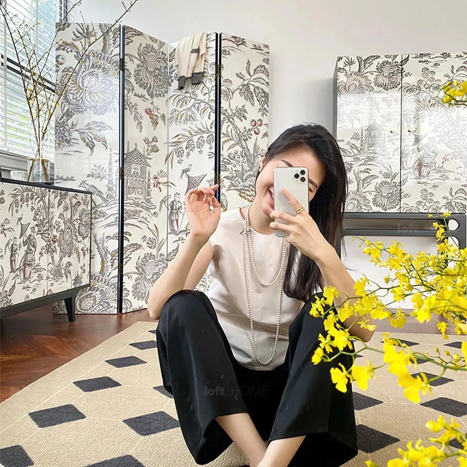 Eclectic Wood Divider LOTUS – LOFT HOME