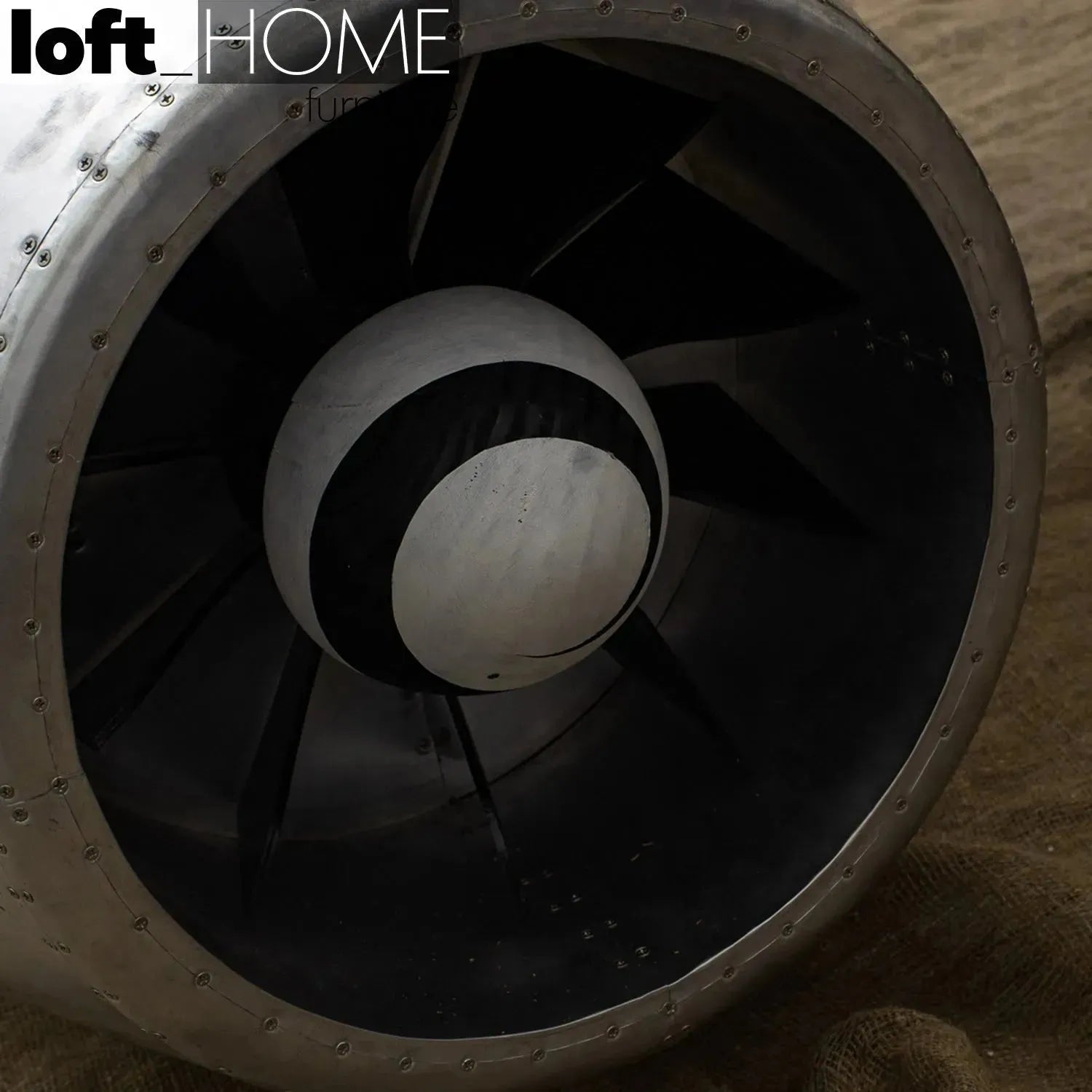 Industrial Aluminium Study Table AIRCRAFT ENGINE – LOFT HOME