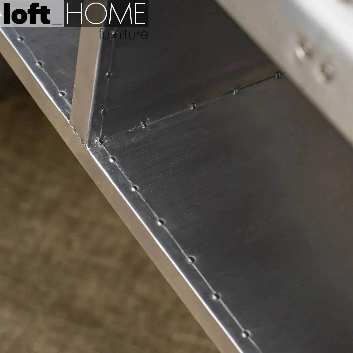 Industrial Aluminium Study Table AIRCRAFT – LOFT HOME