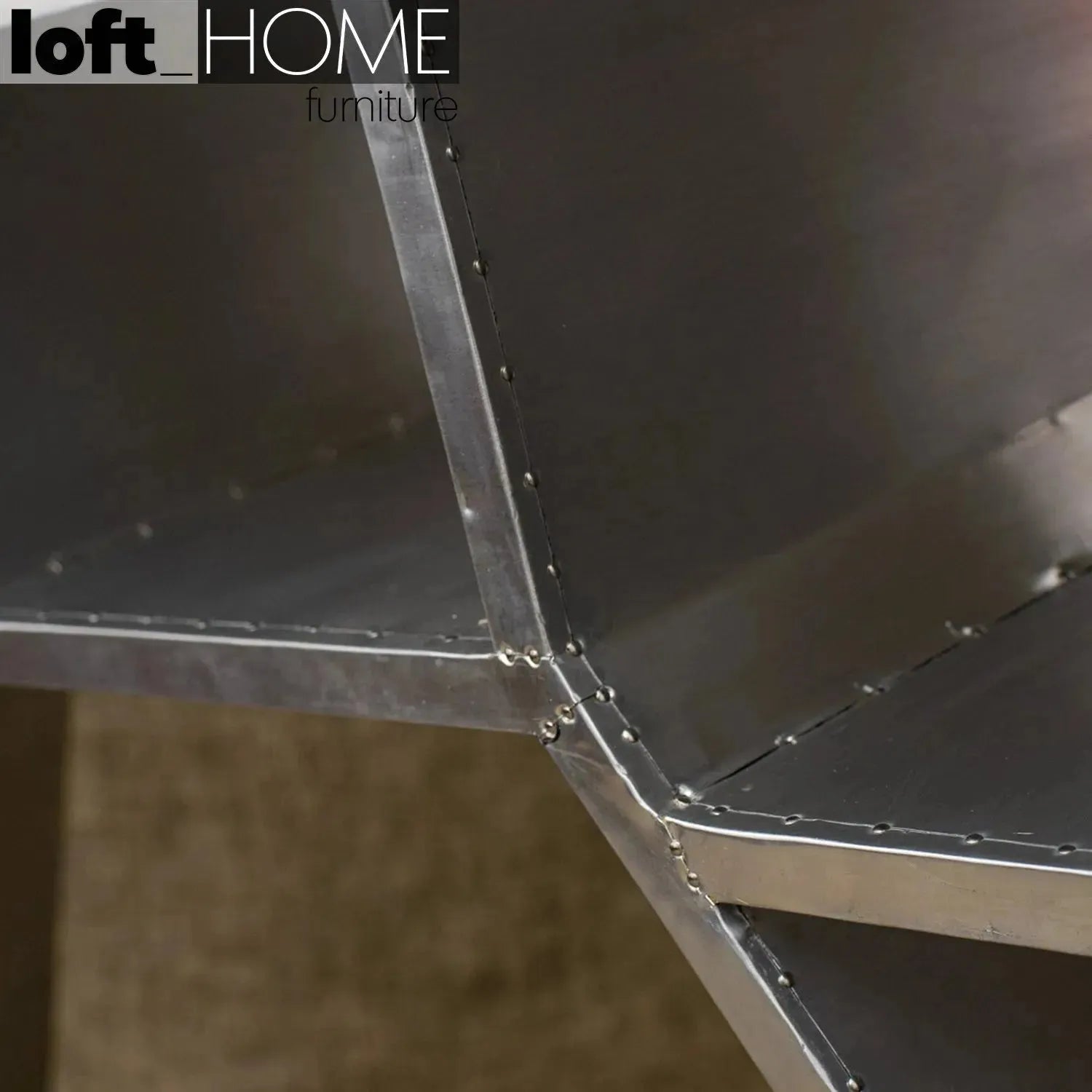 Industrial Aluminium Study Table AIRCRAFT – LOFT HOME