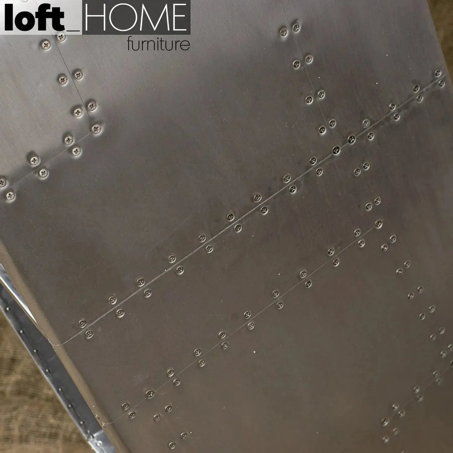 Industrial Aluminium Study Table AIRCRAFT – LOFT HOME