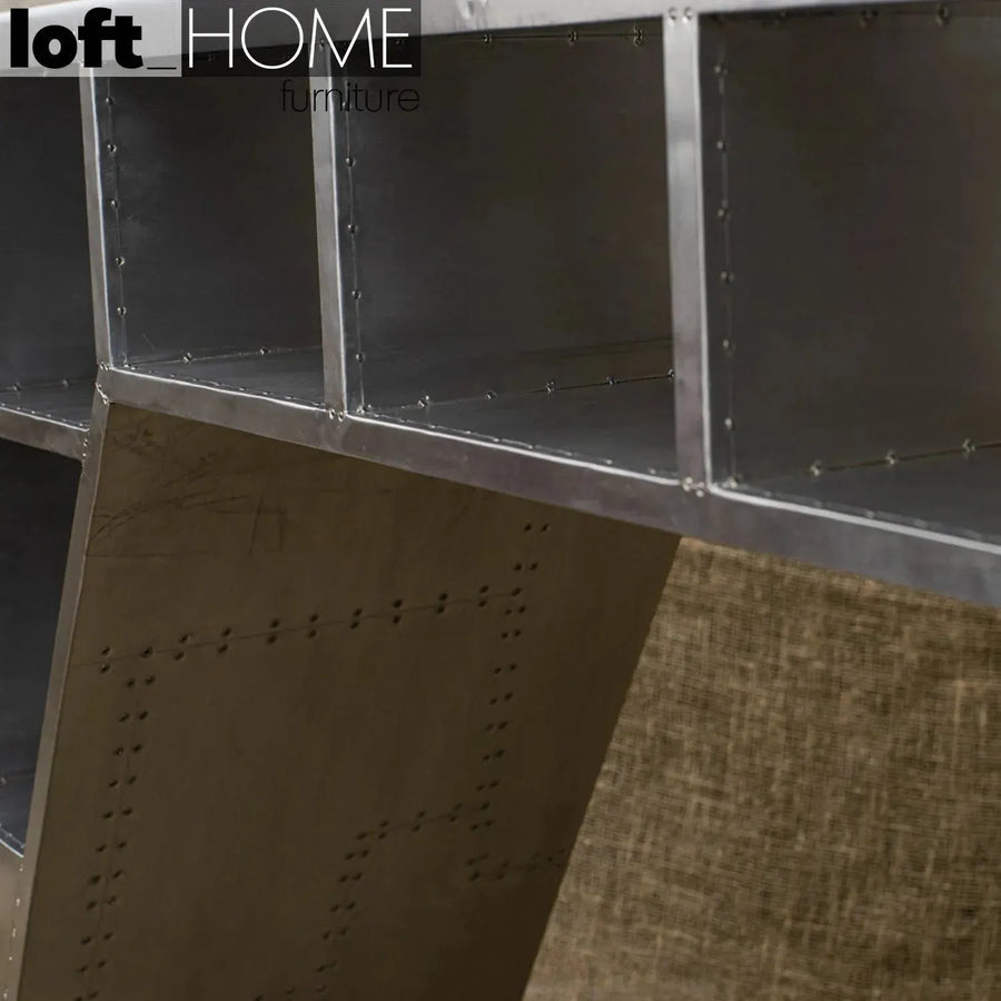 Industrial Aluminium Study Table AIRCRAFT – LOFT HOME