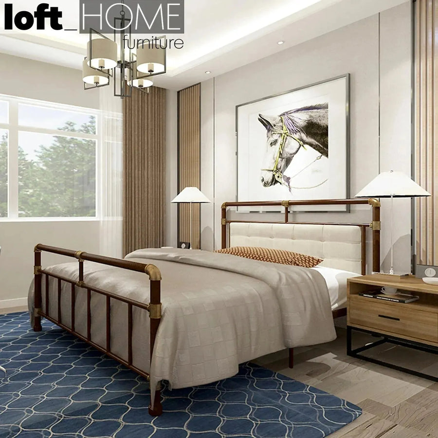 Industrial Metal Bed PIPE – LOFT HOME