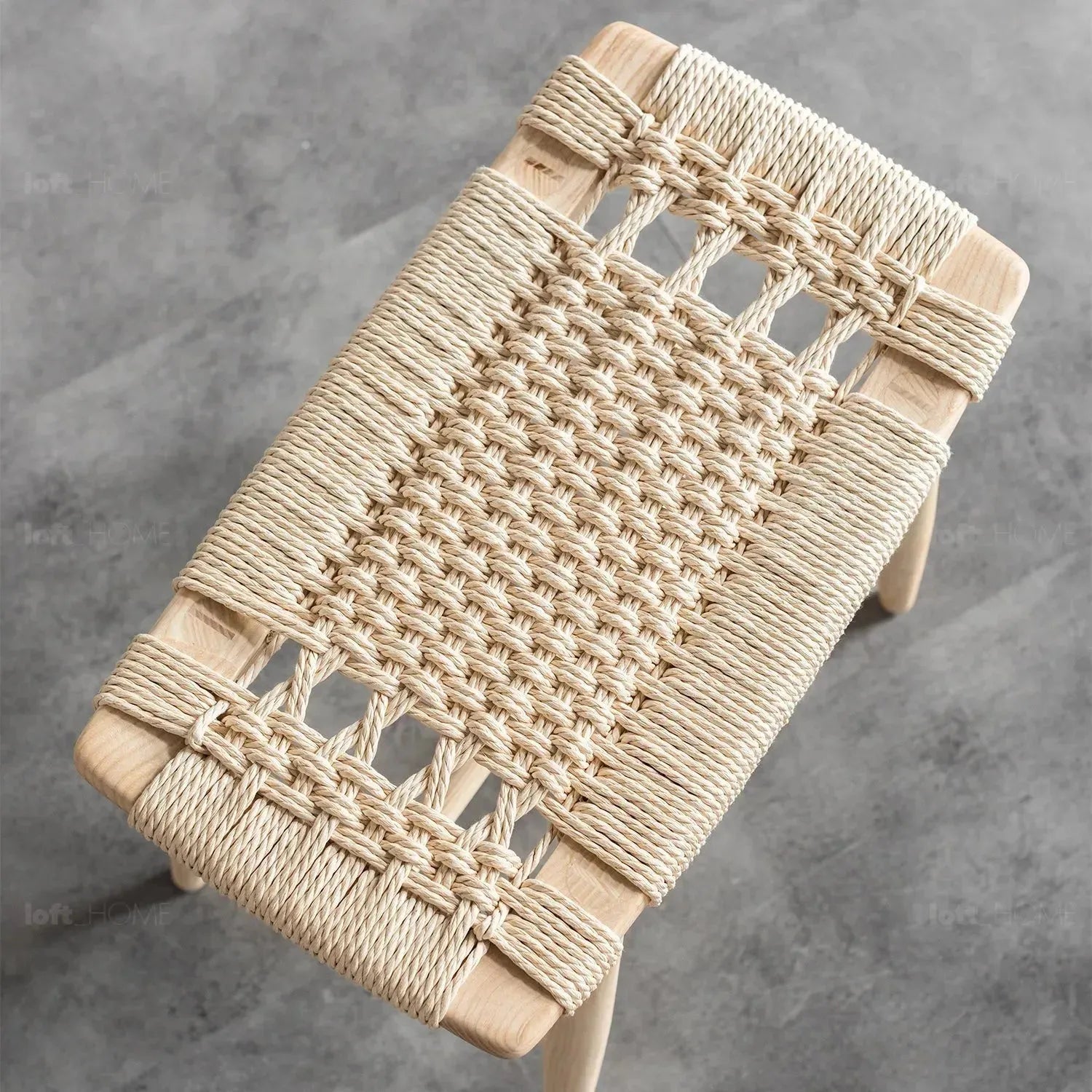 Japandi Rope Woven Dining Stool WOVEN – LOFT HOME