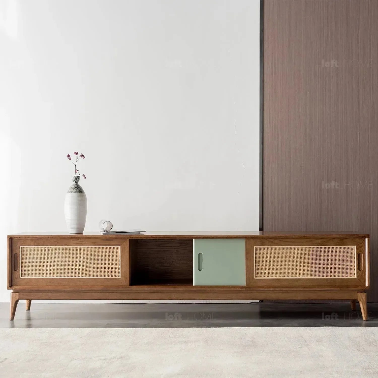 Japandi Wood TV Console PEAK – LOFT HOME