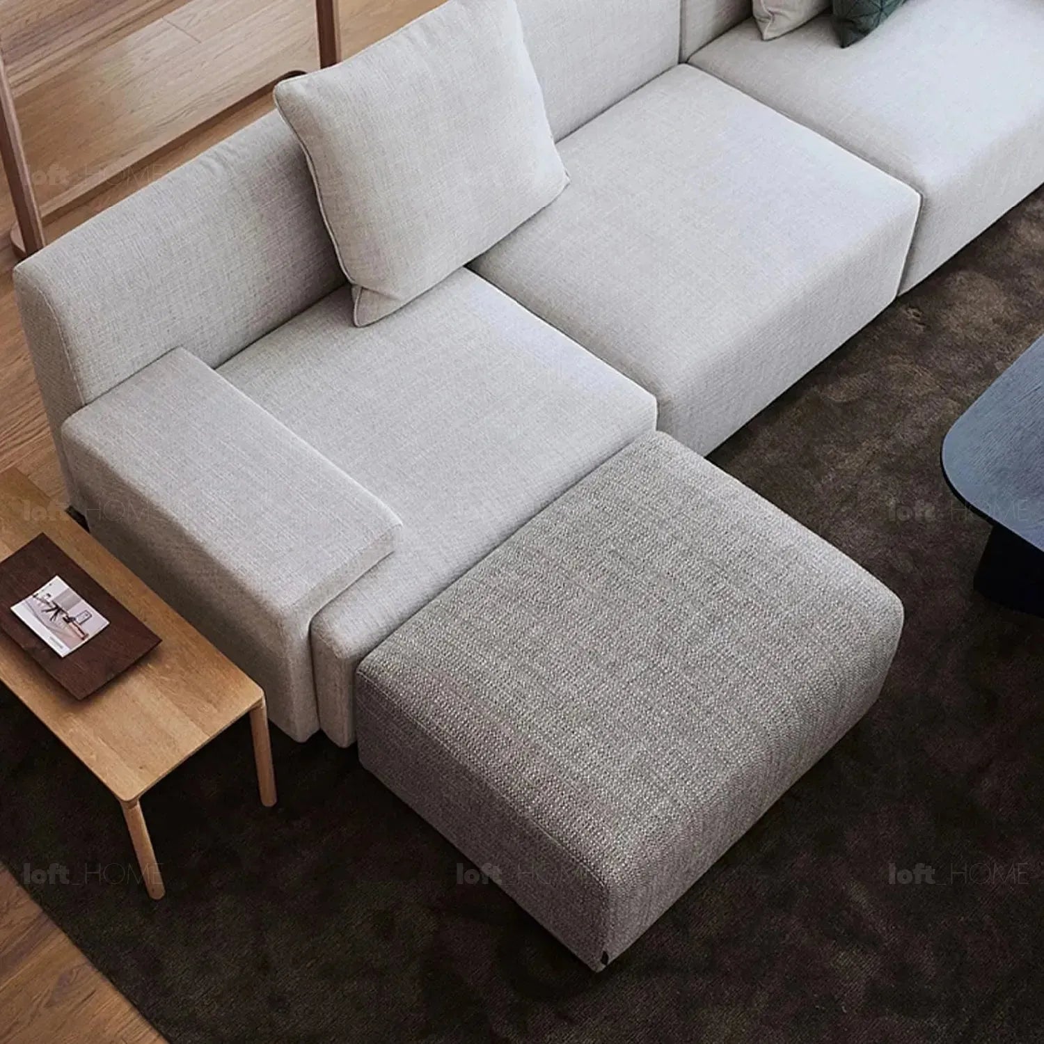 Minimalist Fabric Ottoman NEMO – LOFT HOME