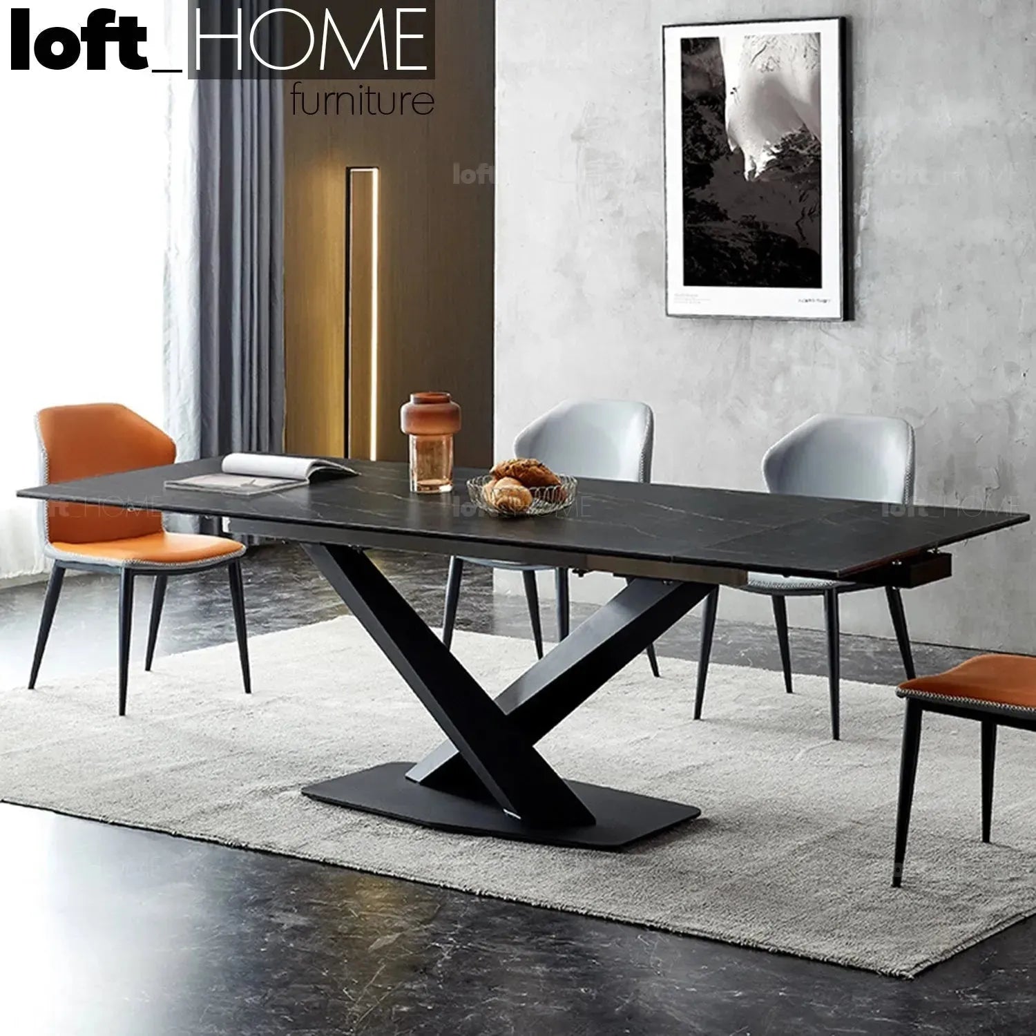 Modern Extendable Sintered Stone Dining Table STRATOS – LOFT HOME