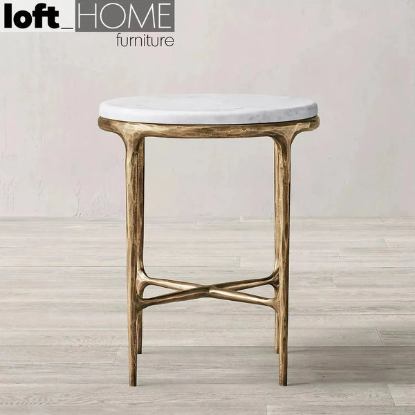 Minimalist Marble Side Table THADDEUS ROUND – LOFT HOME