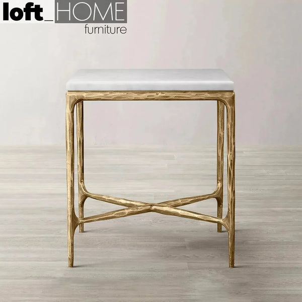 Minimalist Marble Side Table THADDEUS SQUARE – LOFT HOME