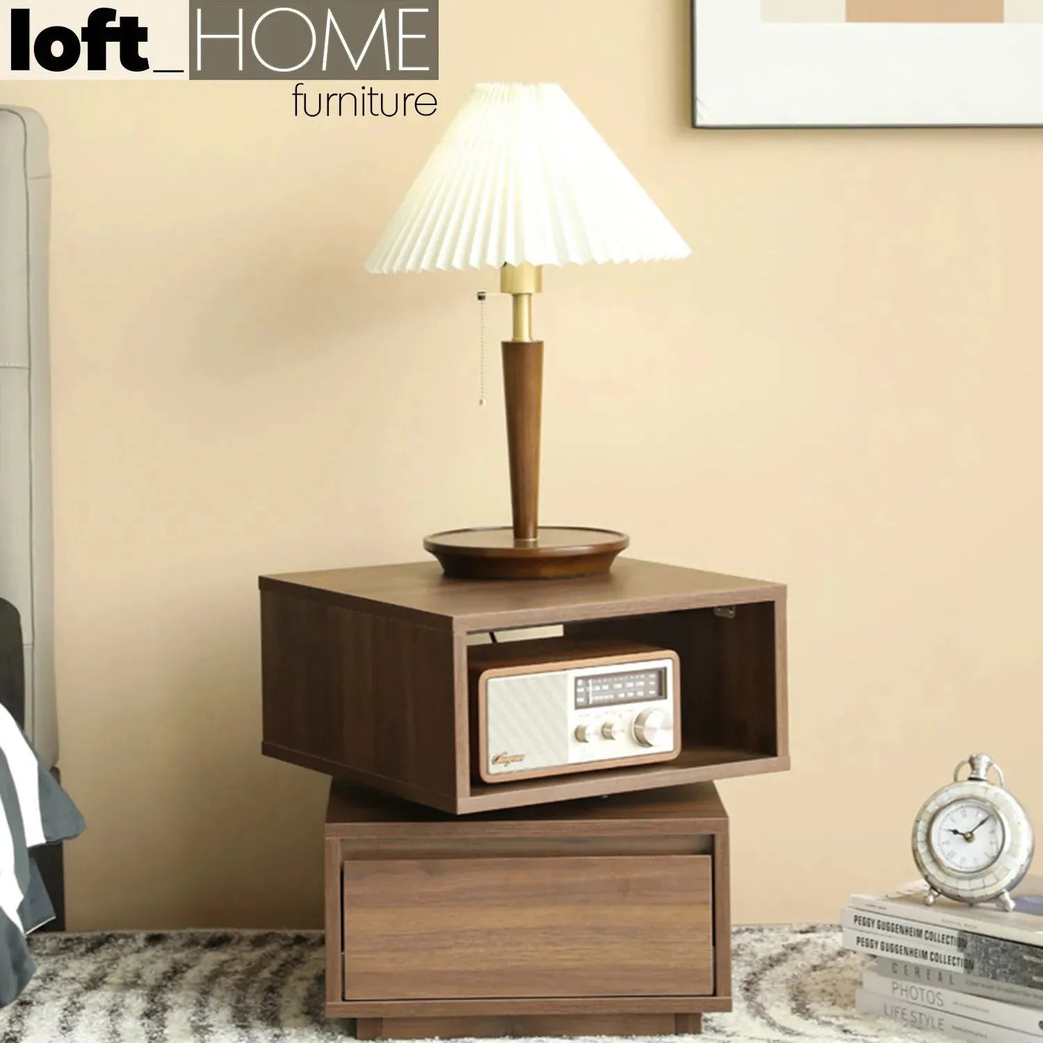 Modern Plywood Revolving Side Table JANA – LOFT HOME