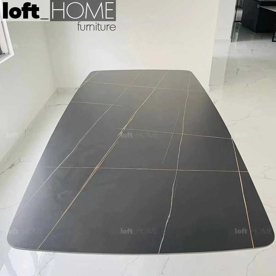 Modern Sintered Stone Dining Table STRATOS BLACK PRO – LOFT HOME