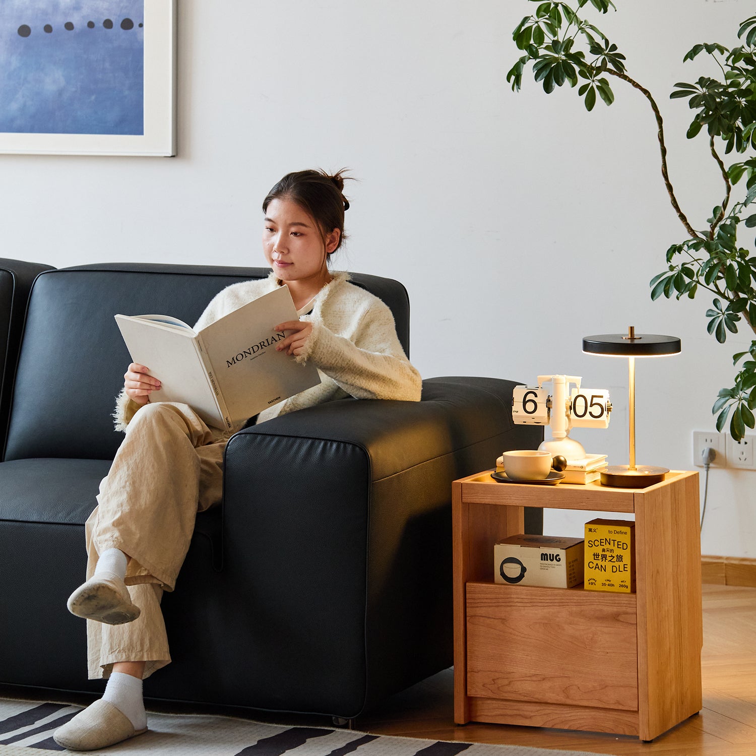 Scandinavian Cherry Wood Side Table SUGAR – LOFT HOME