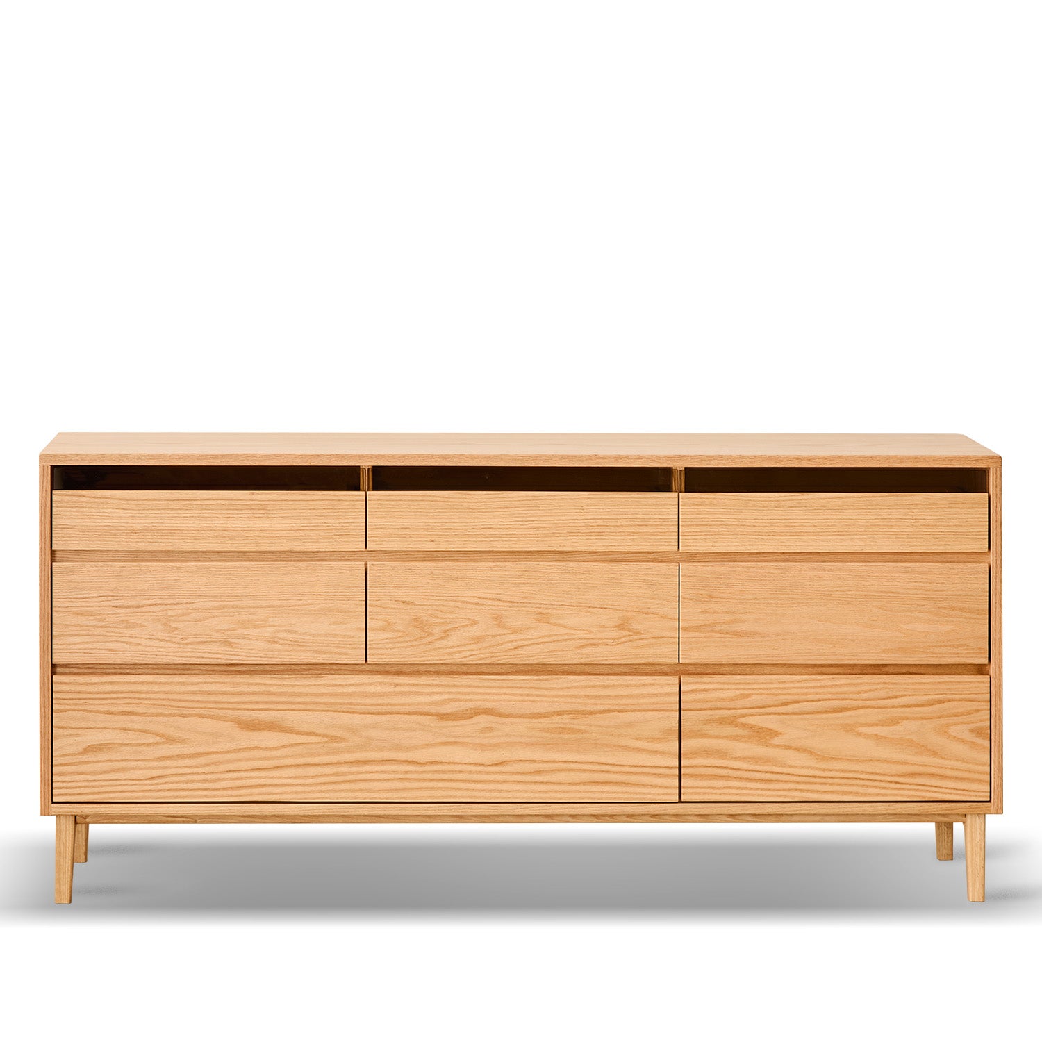 Scandinavian Oak Wood Chest Of 8 Drawers FLOATING LIGHT – LOFT HOME