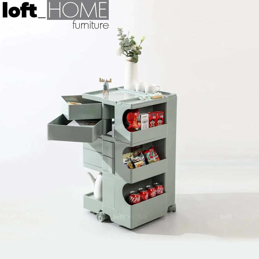 Contemporary Plastic Wheeled Trolley Side Table BOBY LARGE – LOFT HOME