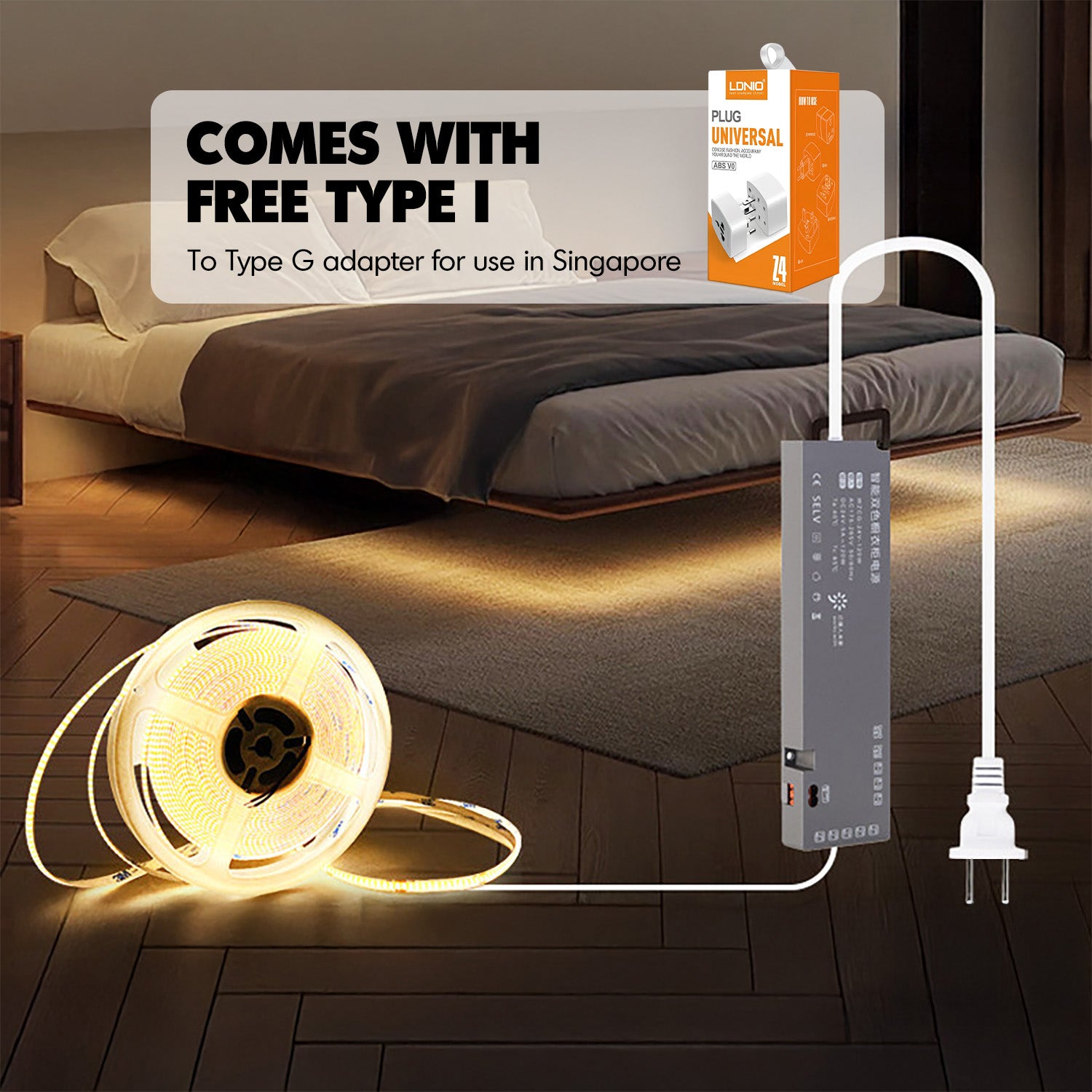 Under Bed Motion Sensor LED Light Strip – LOFT HOME