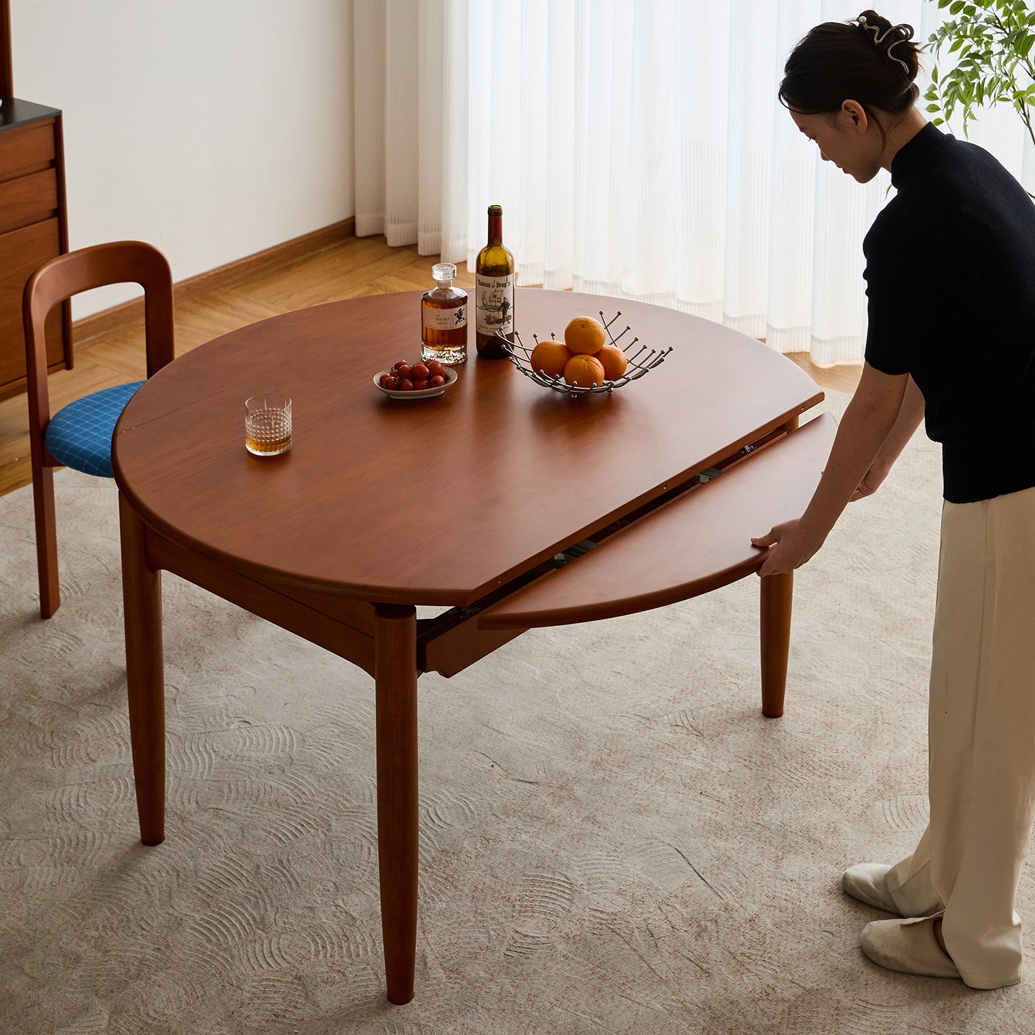 Vintage Boxwood Extendable Dining Table MINIMA – LOFT HOME